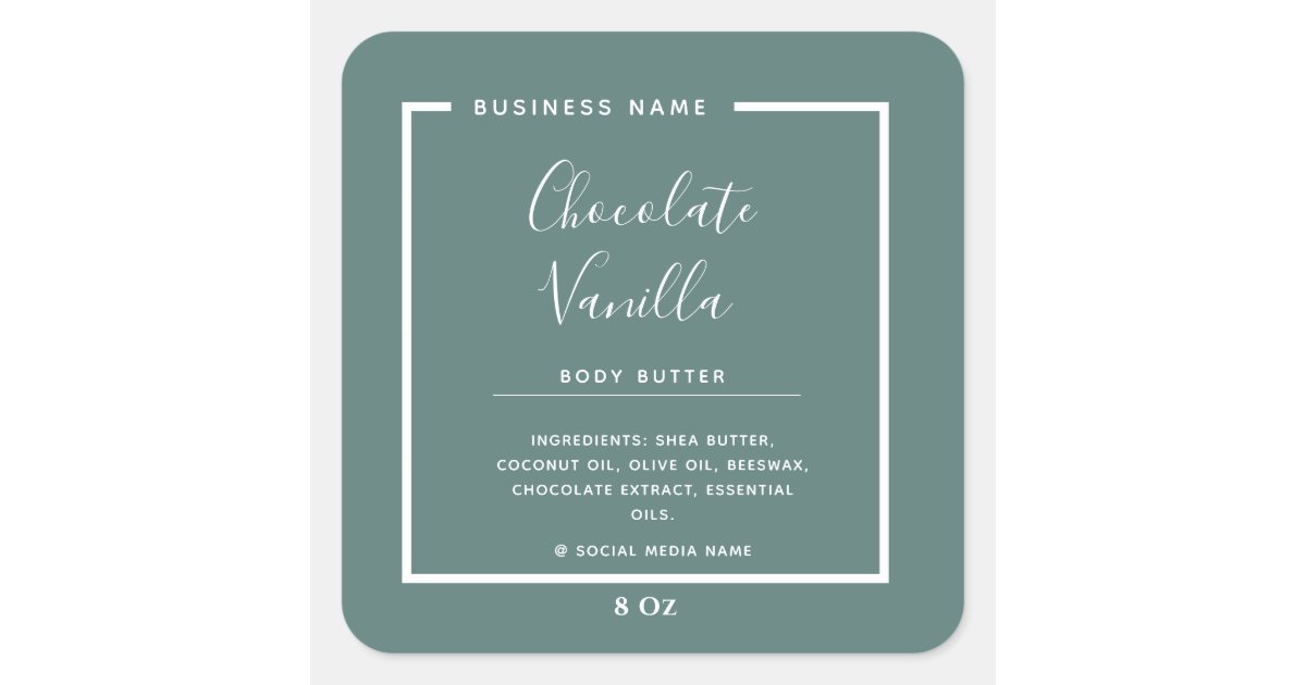 Minimalist professional typography square sticker | Zazzle
