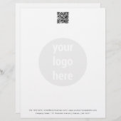 Minimalist QR Code Business Logo Letterhead | Zazzle