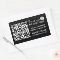 Minimalist QR CODE + LOGO Small Business Rectangular Sticker | Zazzle