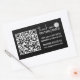Minimalist QR CODE + LOGO Small Business Rectangular Sticker | Zazzle