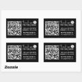 Minimalist QR CODE + LOGO Small Business Rectangular Sticker | Zazzle