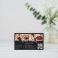 minimalist qr code makeup artist 4 photos black business card | Zazzle