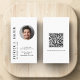 Minimalist QR Code Photo Professional Business Card | Zazzle