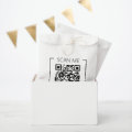 Minimalist QR Code Scan Me Business Favor Bag | Zazzle