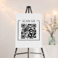 Minimalist QR Code Scan Me Business Foam Board | Zazzle