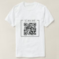 Minimalist QR Code Scan Me Business T-Shirt | Zazzle
