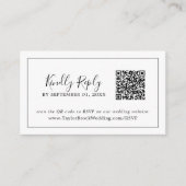 Minimalist QR Code Wedding RSVP Enclosure Card | Zazzle