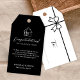 Minimalist Real Estate Agent Black White Gift Tag | Zazzle