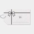 Minimalist Real Estate Agent Black White Gift Tag | Zazzle