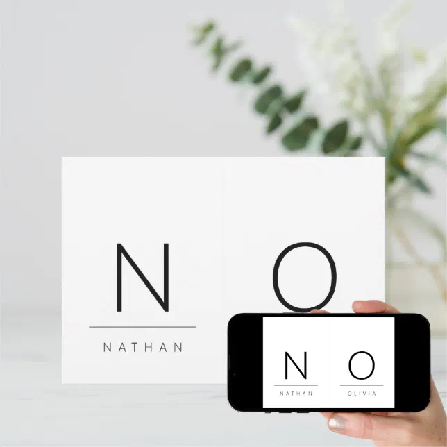 Minimalist Reception Guest's Profile Card 2 in 1 | Zazzle