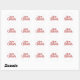 Minimalist Red Merry Christmas Calligraphy Classic Round Sticker | Zazzle