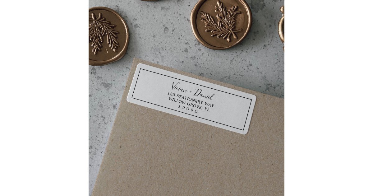 Minimalist Return Address Label | Zazzle