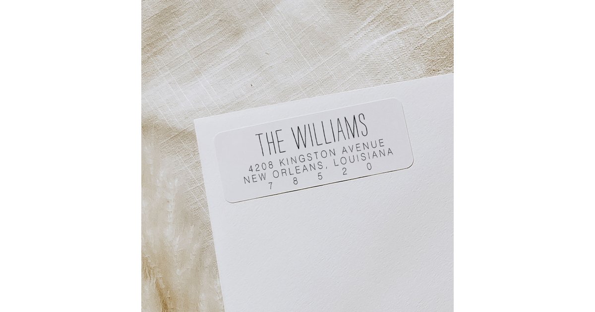 Minimalist Return Address Labels | Zazzle