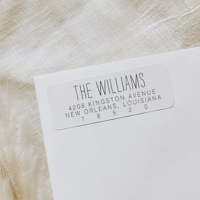 Minimalist Return Address Labels | Zazzle