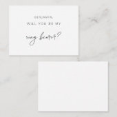 Minimalist Ring Bearer Proposal Card | Zazzle
