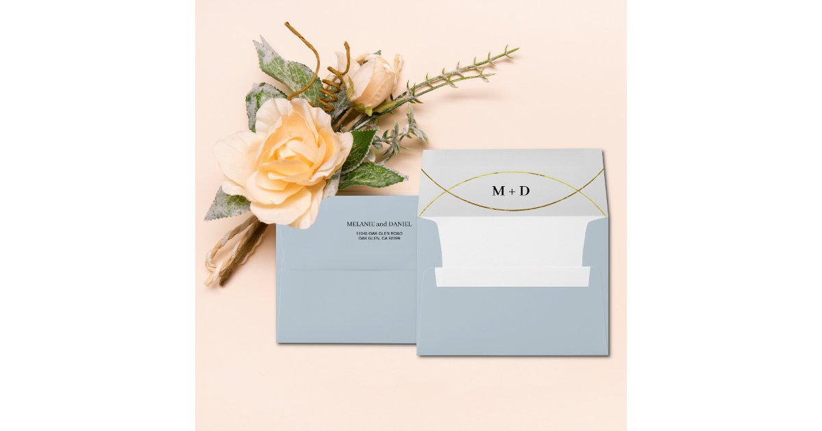 Minimalist Rings Wedding Envelope | Zazzle