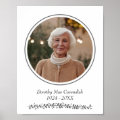 Minimalist Round Photo Memorial Service Funeral Poster | Zazzle