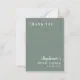 Minimalist Sage Green and White Bridal Shower Note Card | Zazzle