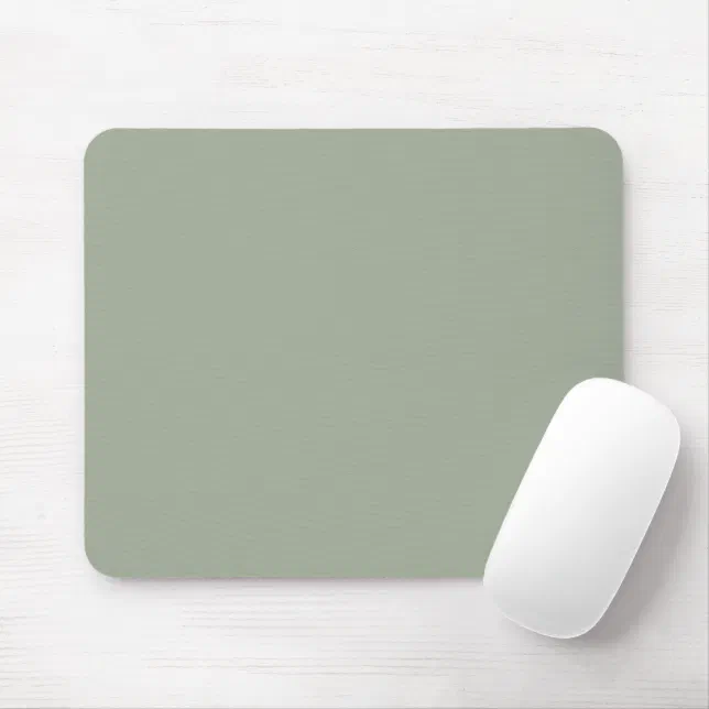Minimalist sage green plain solid color elegant mouse pad | Zazzle