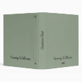 Minimalist Sage Green Professional Simple 3 Ring Binder | Zazzle