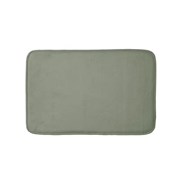 Minimalist sage green solid plain elegant chic bath mat | Zazzle