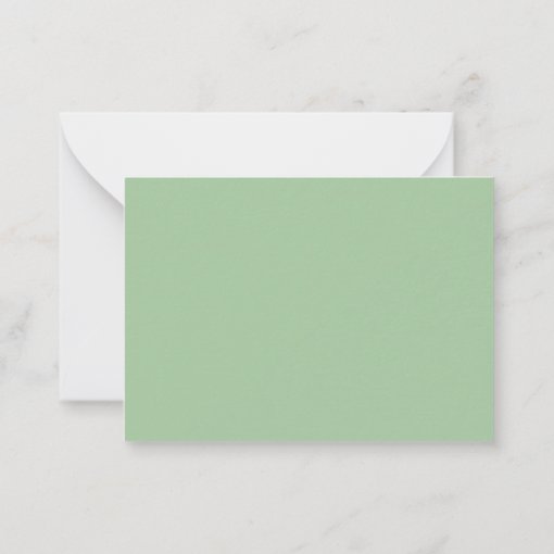 Minimalist Sage Green Two Border Monogram Note Card | Zazzle