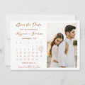 Minimalist Save The Date Calendar Template Photo | Zazzle