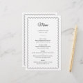 Minimalist scalloped border menu with name | Zazzle