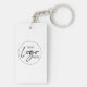 Minimalist Scan Me QR Code Logo Business Card Keychain | Zazzle
