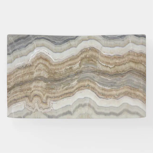 minimalist scandinavian granite brown grey marble banner | Zazzle