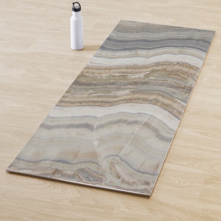 minimalist scandinavian granite brown grey marble yoga mat | Zazzle.com