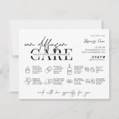 Minimalist Script Car Diffuser Care Instructions Thank You Card | Zazzle