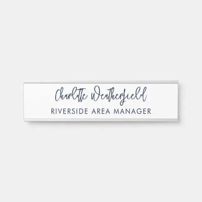 Minimalist Script Company Personnel Staff Door Sign | Zazzle