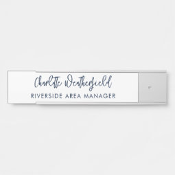 Minimalist Script Company Personnel Staff Door Sign | Zazzle