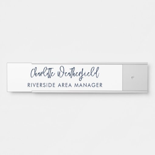 Minimalist Script Company Personnel Staff Door Sign | Zazzle