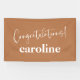 Minimalist Script Custom Congratulation Terracotta Banner | Zazzle