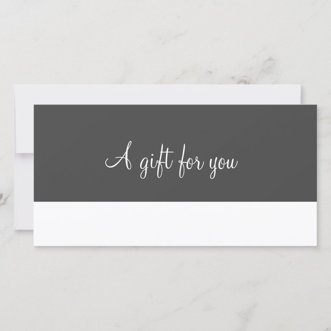 Minimalist Script Gift Certificate | Zazzle