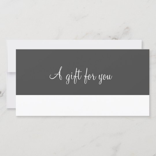 Minimalist Script Gift Certificate | Zazzle.com