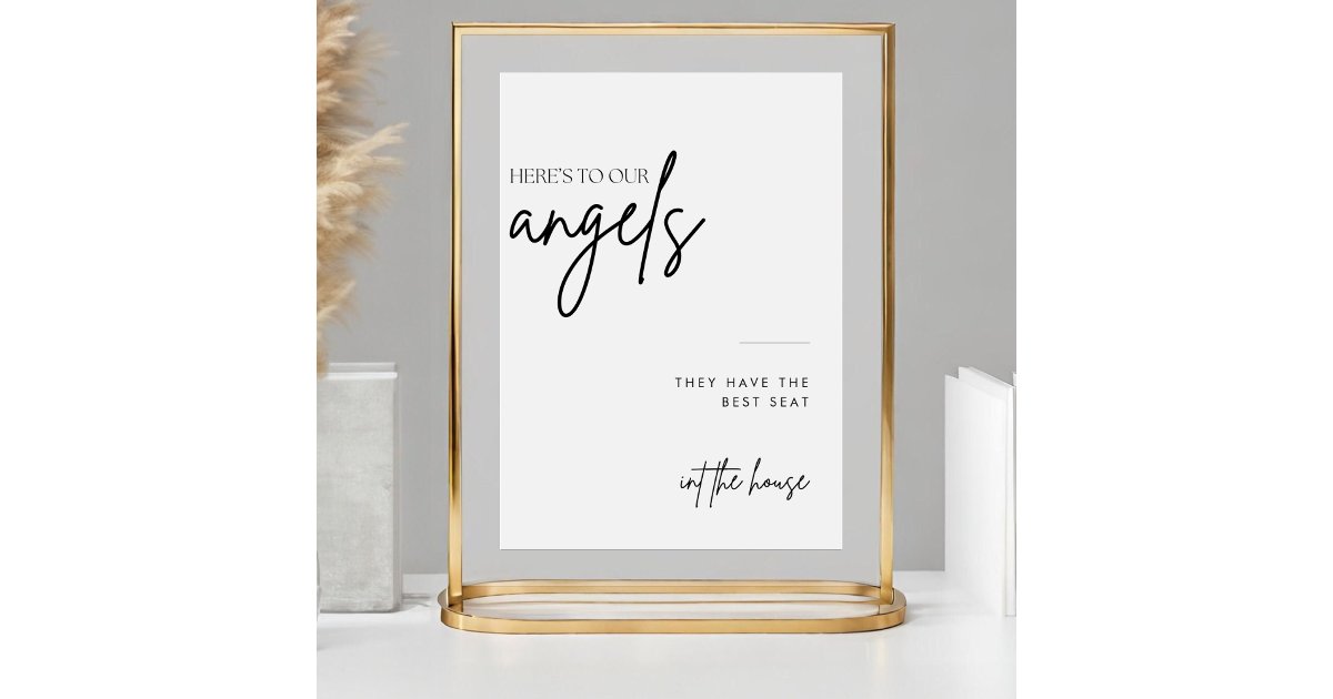 Minimalist Script In Loving Memory Wedding Signs | Zazzle