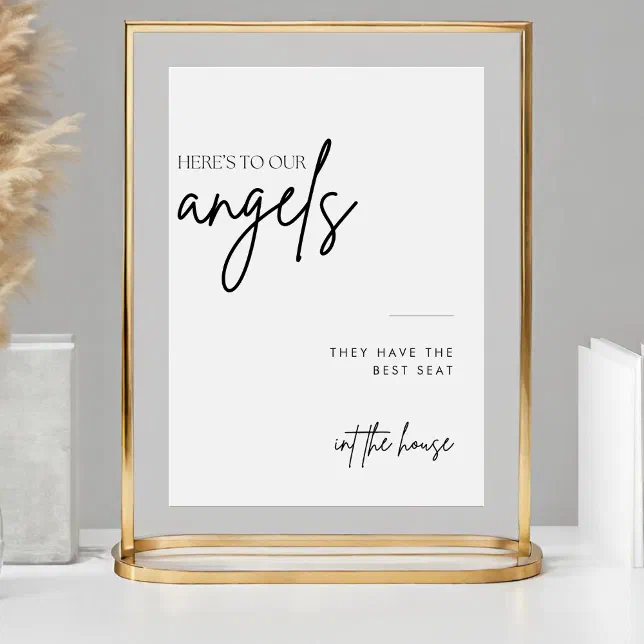 Minimalist Script In Loving Memory Wedding Signs | Zazzle