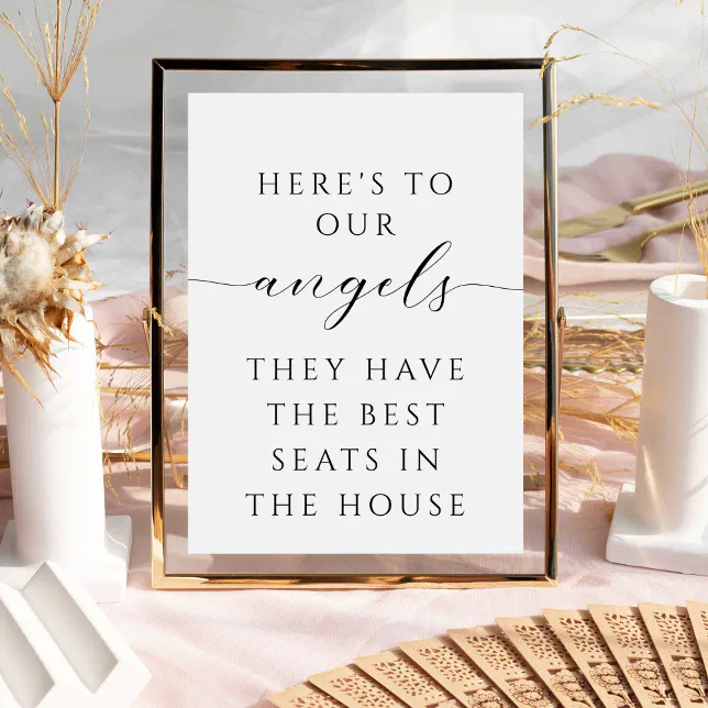 Minimalist Script In Loving Memory Wedding Signs | Zazzle