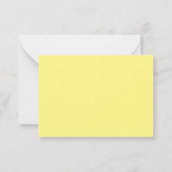 Minimalist Script Light Yellow Double Border Note Card | Zazzle