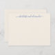 Minimalist Script Personalized Couples Ecru Blue Note Card | Zazzle