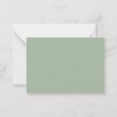 Minimalist Script Sage Green Two Border Monogram Note Card | Zazzle