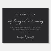 Minimalist Script Unplugged Wedding Ceremony Sign | Zazzle