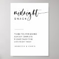 Minimalist Script Wedding Snack Station Sign | Zazzle