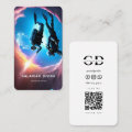 Minimalist Scuba Diving Class Qr Code Business Card | Zazzle