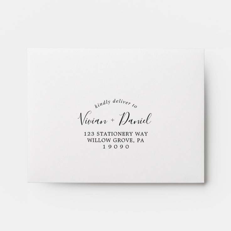 Minimalist Self-Addressed RSVP Envelope | Zazzle