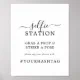 Minimalist Selfie Station Wedding Hashtag Sign | Zazzle