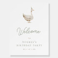 Minimalist Silly Goose Birthday Party Welcome Foam Board | Zazzle
